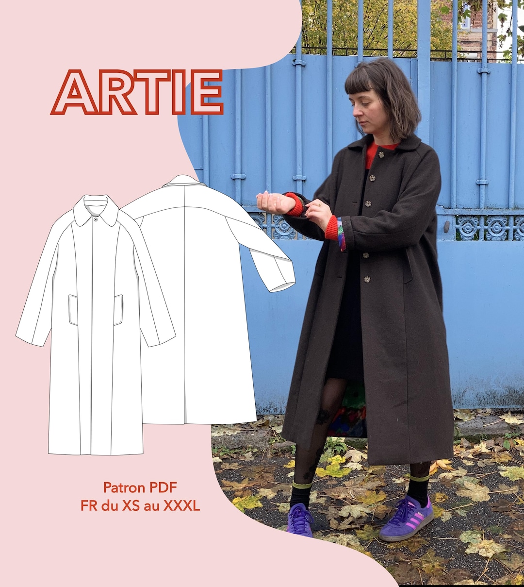 Artie Coat - PDF Pattern - Fr - Us - Uk: XS to XXXL - Etsy