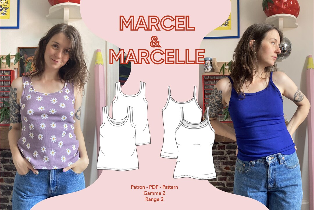 Pack: Marcel & Marcelle Tank Top - PDF Pattern - Fr Range 2 - Eng Range ...