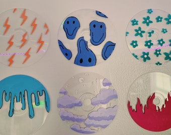 Decorative Cds Hand Painted Set of 3 Aesthetic Cds - Etsy