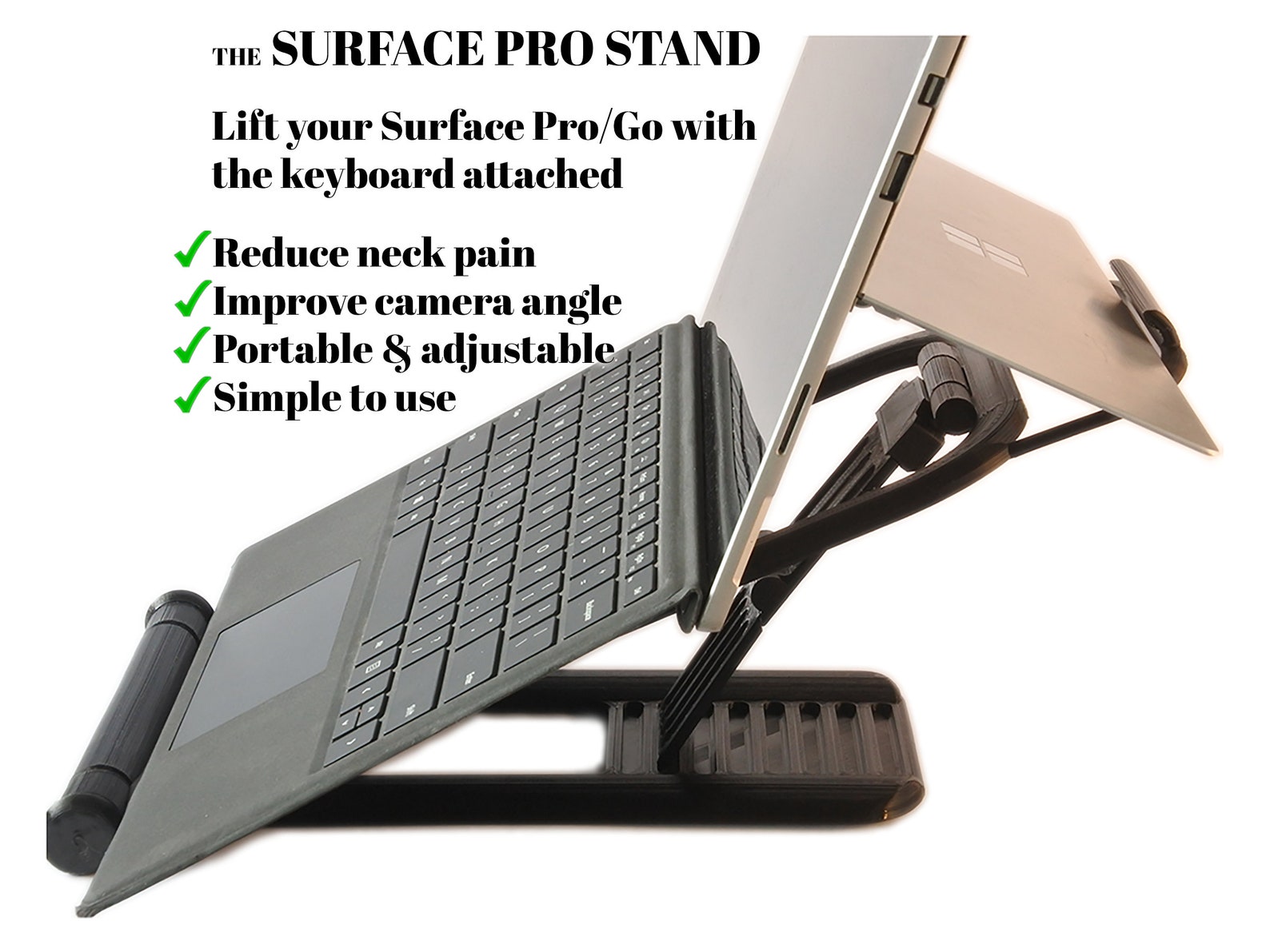 Microsoft Surface Pro Stand: Lift Your Surface With Keyboard Attached ...