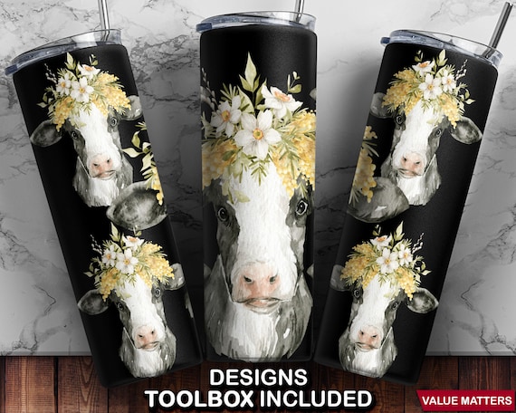 Cow Tumbler Wrap Cow MATCHING DESIGN TOOLBOX for Self - Etsy
