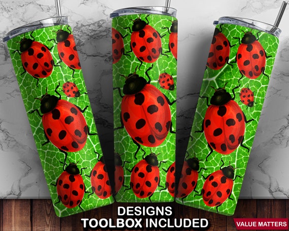 Ladybug Tumbler Wrap Png MATCHING DESIGN TOOLBOX for Self - Etsy