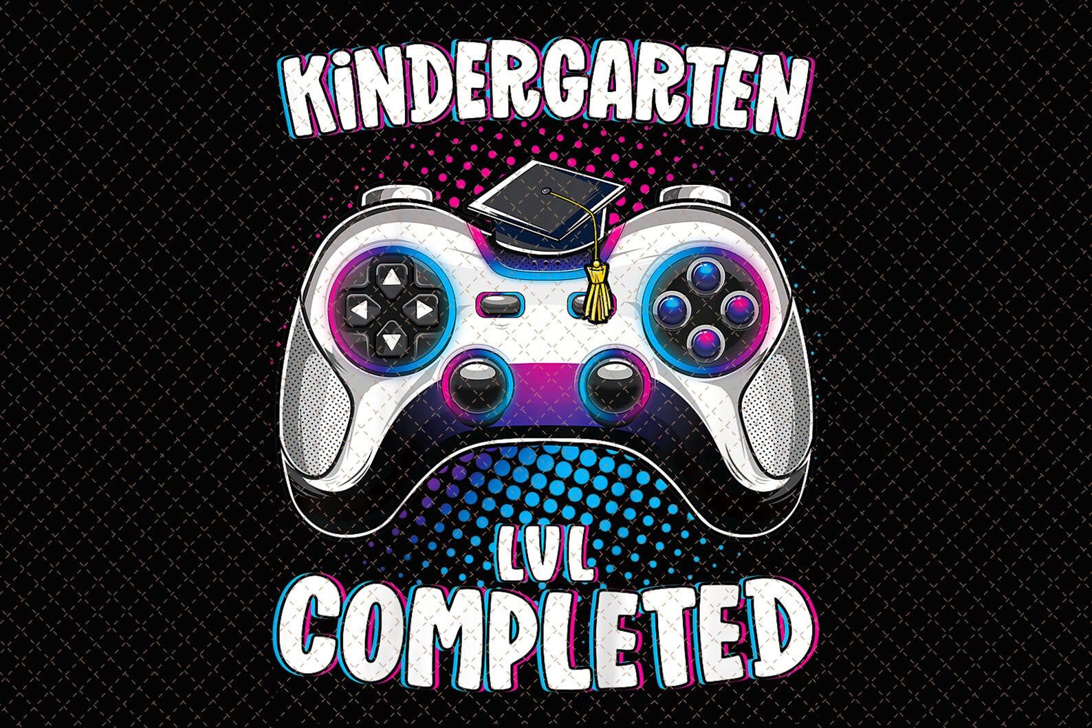 Kindergarten Graduation Level Completed Gamer Png Graduation | Etsy