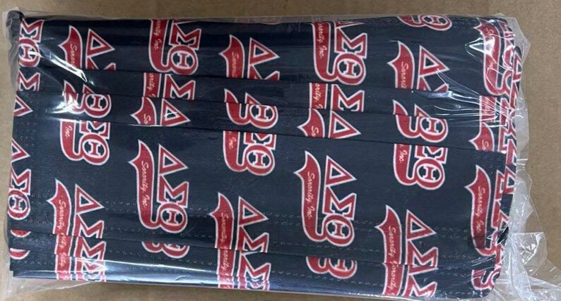 50 Qty Disposable DELTA SIGMA THETA 3 Ply Masks - Etsy