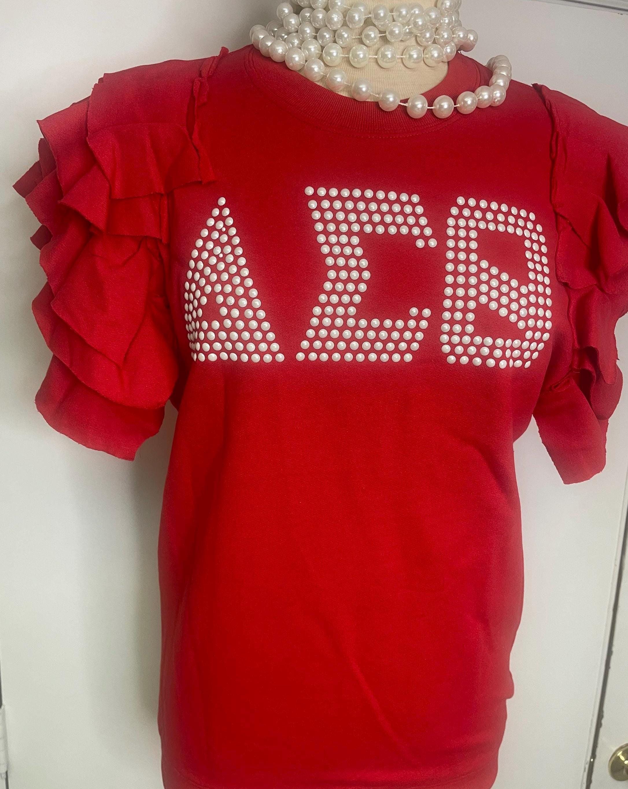 DST Ruffled Delta Sigma Theta Pearl Sweatshirt Crew Neck/hoodie - Etsy