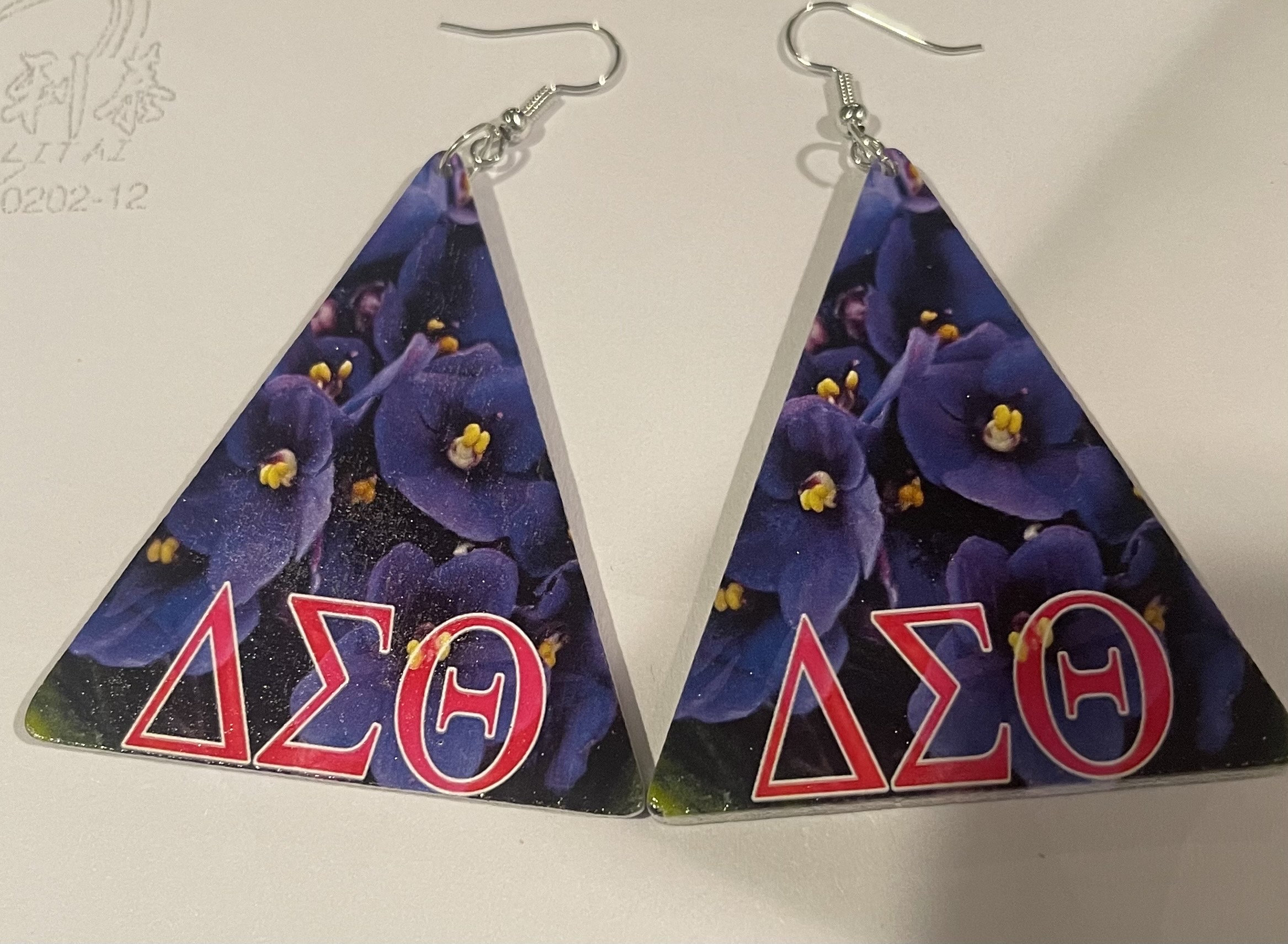 DELTA SIGMA THETA Wood Earrings - Etsy