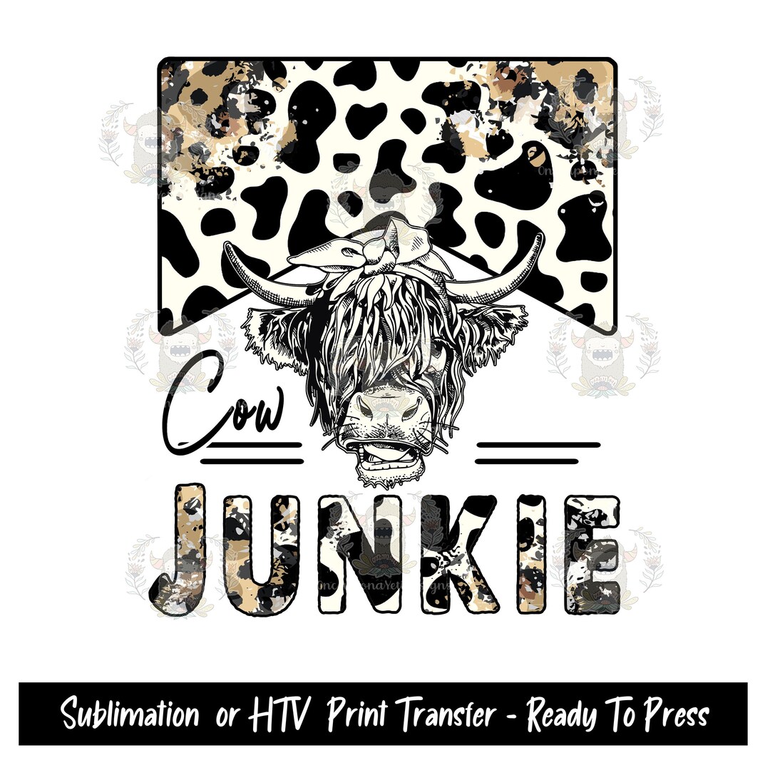 Sublimation Print or HTV Transfer, Highland Cow, Ready to Press ...