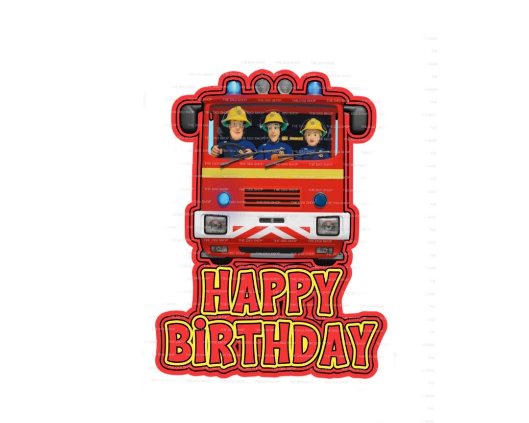 Fireman Sam Cake Topper - Etsy