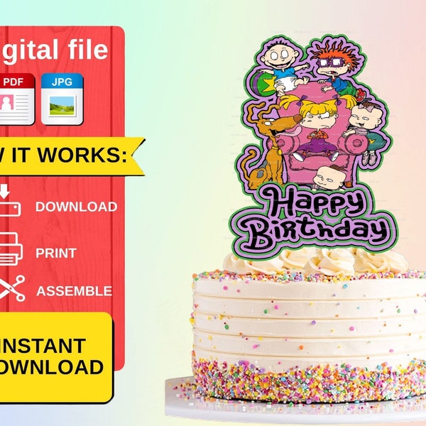 Angelica Rugrats Cake Topper - Etsy