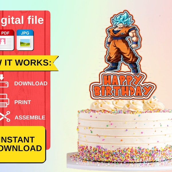 Dbz Cake Topper - Etsy