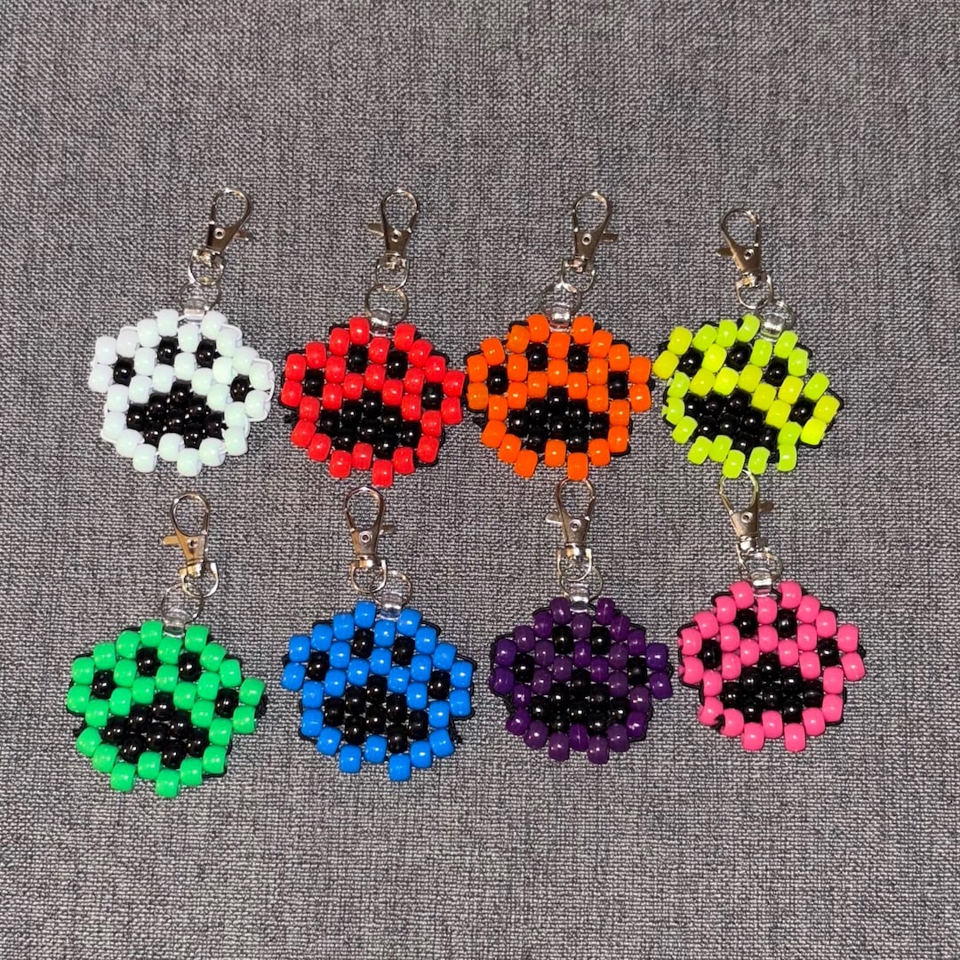 Kandi Pawprint Keychains - Etsy