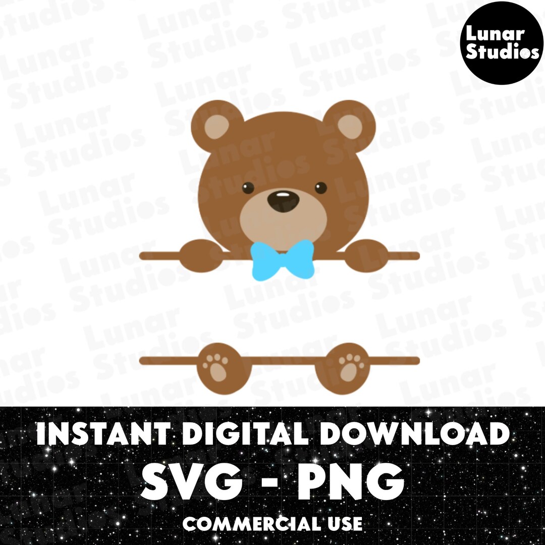 Bear SVG PNG Cricut Cut Files Silhouette Layered Files - Etsy