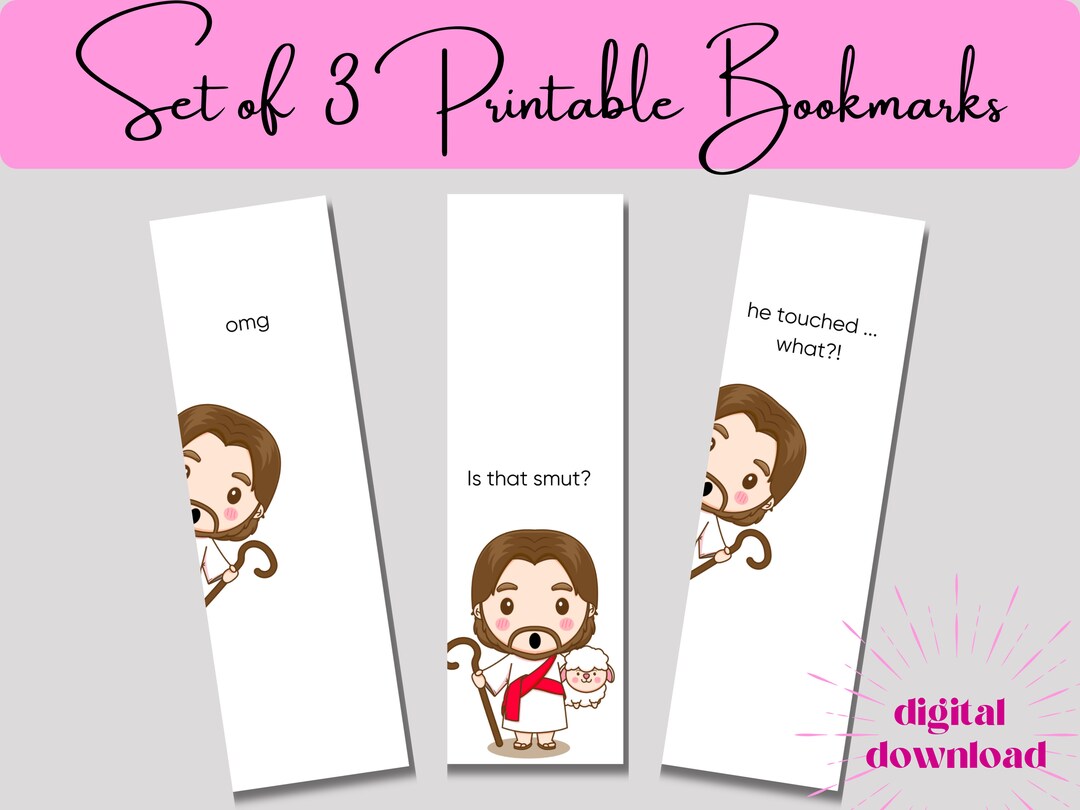 Peeking Jesus is That Smut Jesus Judging Funny Bookmark Unique Book ...