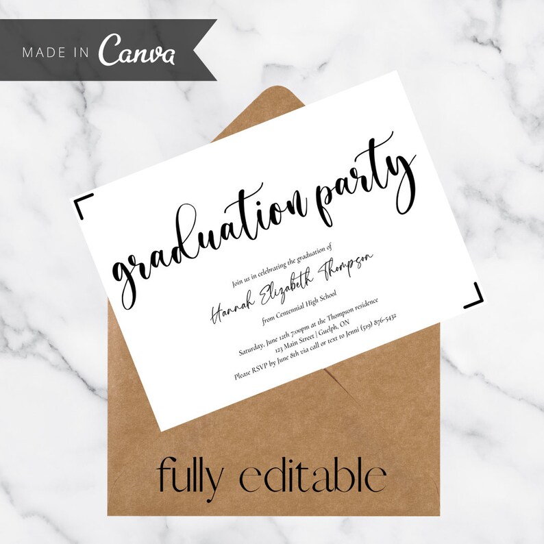 Printable Graduation Party Invitation Instant Download - Etsy