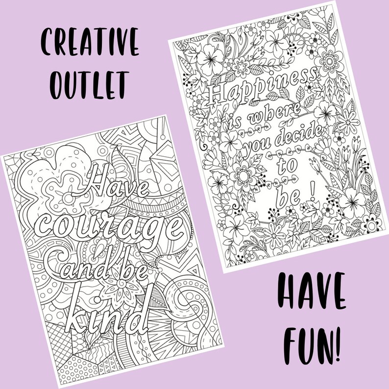 Printable Adult Coloring Pages Chill Out and Color - Etsy
