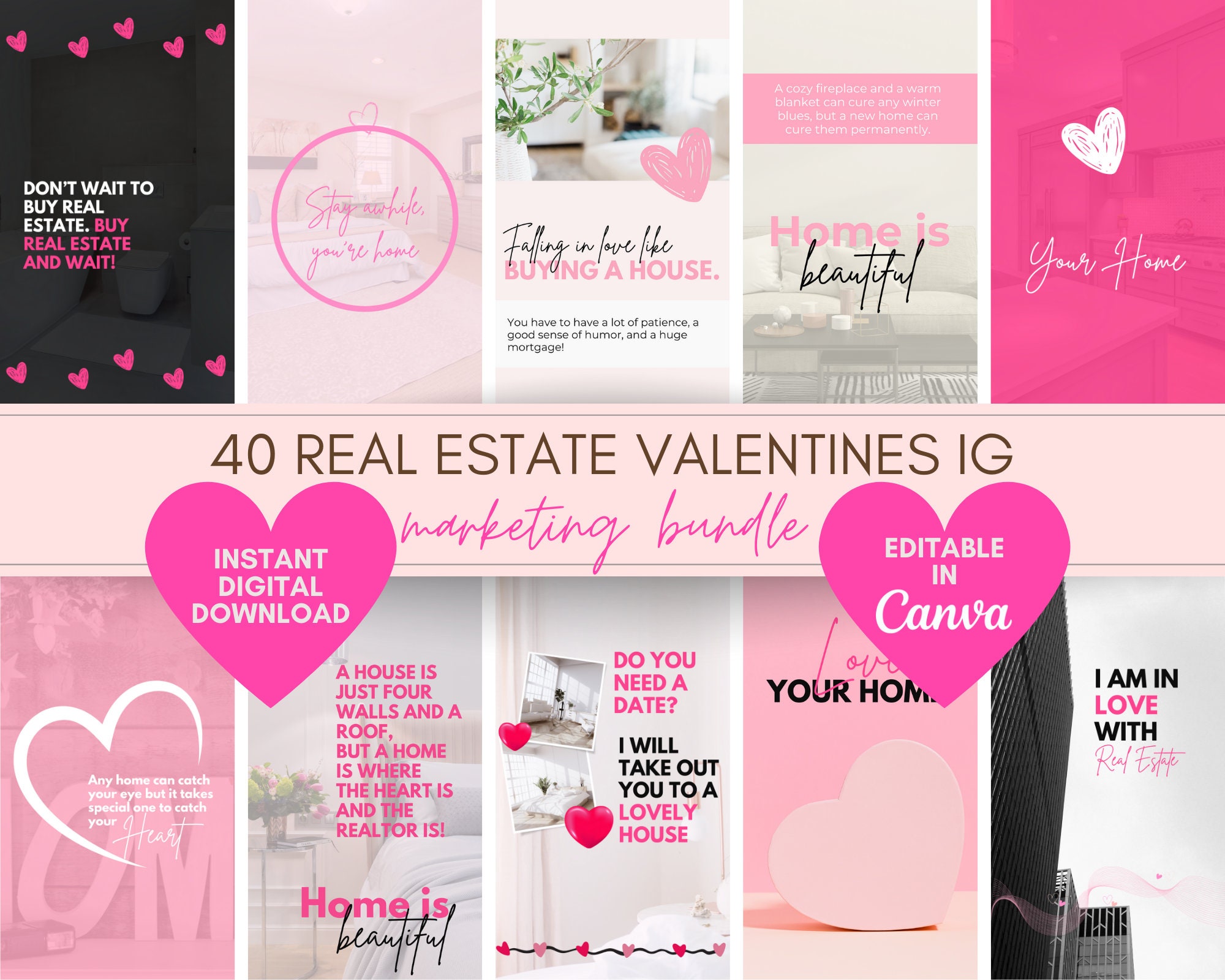 February Real Estate Templates, Valentines Day Real Estate Posts, Real ...