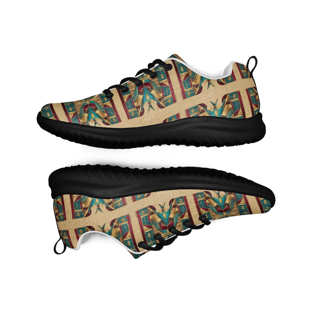 Egyptian Style Men's Running Shoes With Ancient Pharaoh Pattern ...