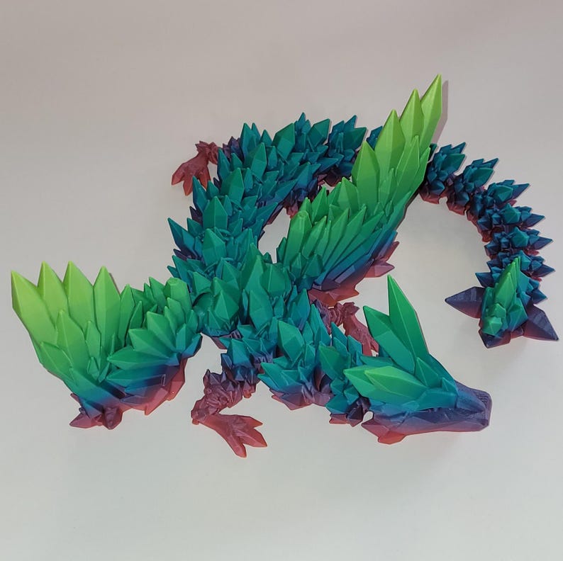 Articulated Large Winged Crystal Dragon (3D Printed) - Etsy