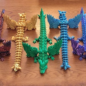 Articulated Large Winged Crystal Dragon (3D Printed) - Etsy