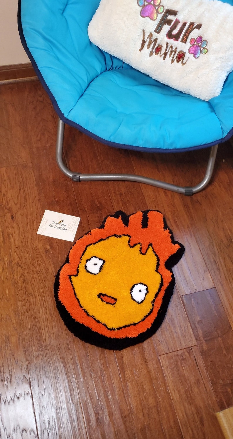 Anime Fire Demon Inspired Tufted Rug/art - Etsy