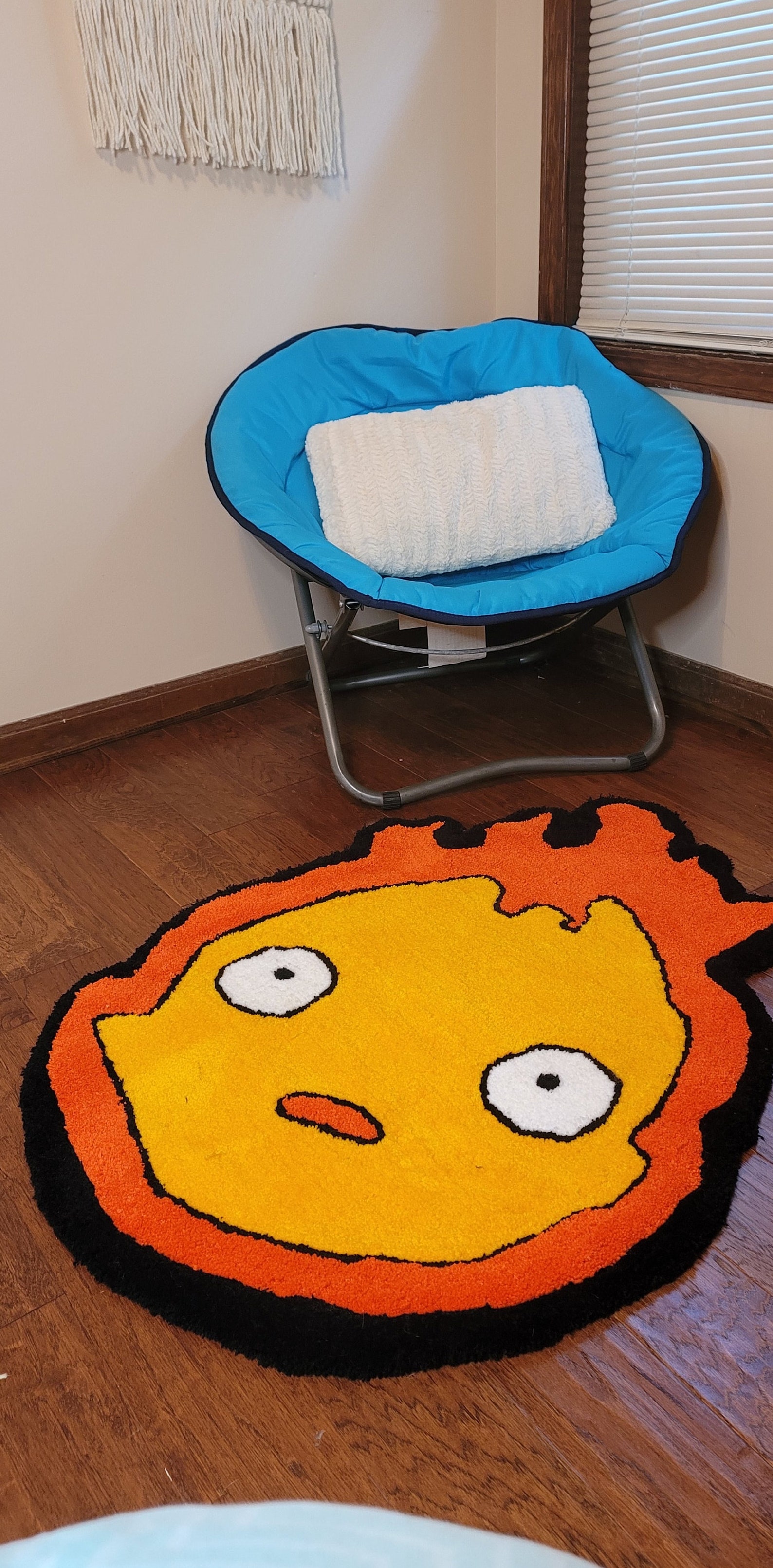 Anime Fire Demon Inspired Tufted Rug/art - Etsy