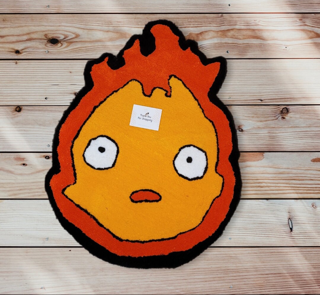 Anime Fire Demon Inspired Tufted Rug/art - Etsy