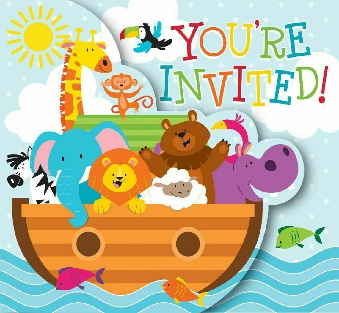 Noah's ark invitations you're invited | Etsy