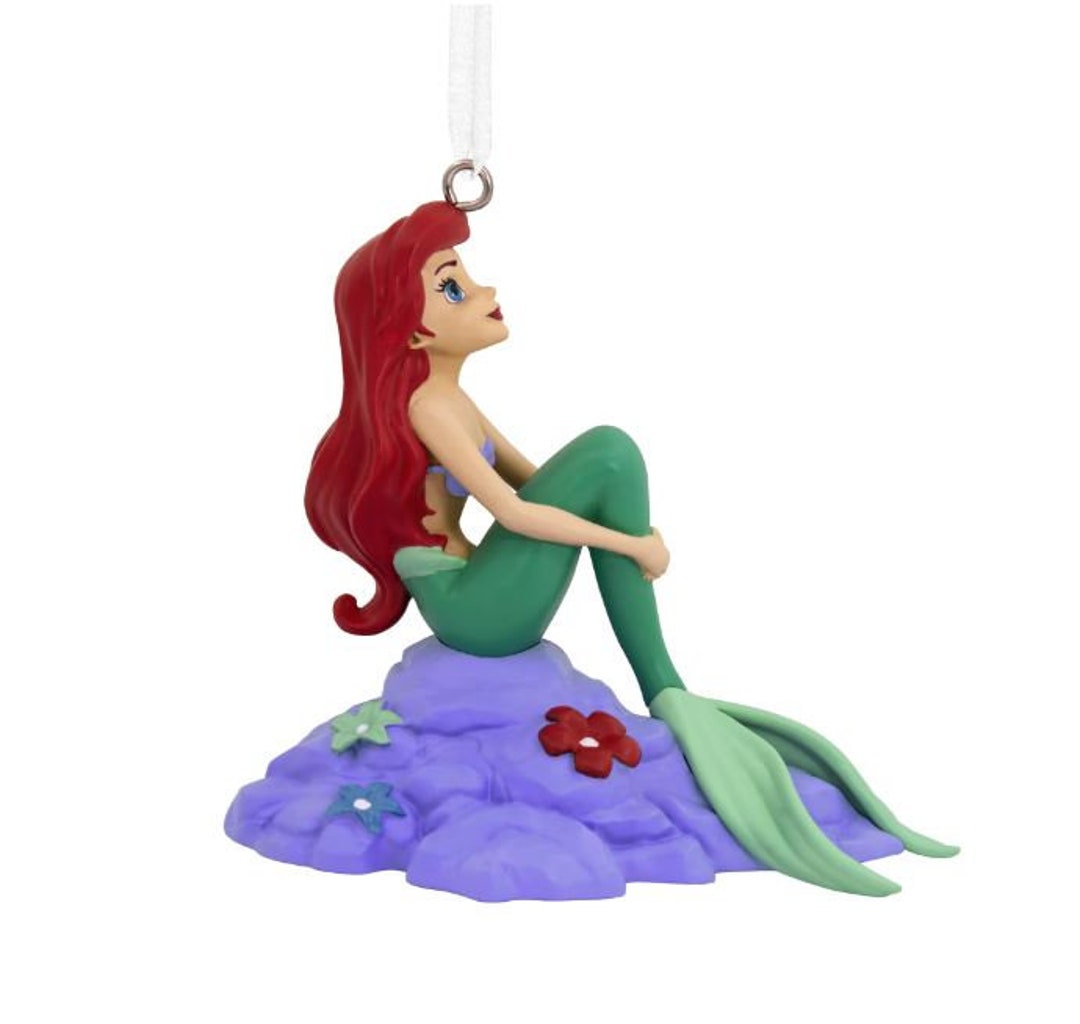 Disney the Little Mermaid Ariel on Rock Christmas Ornament - Etsy