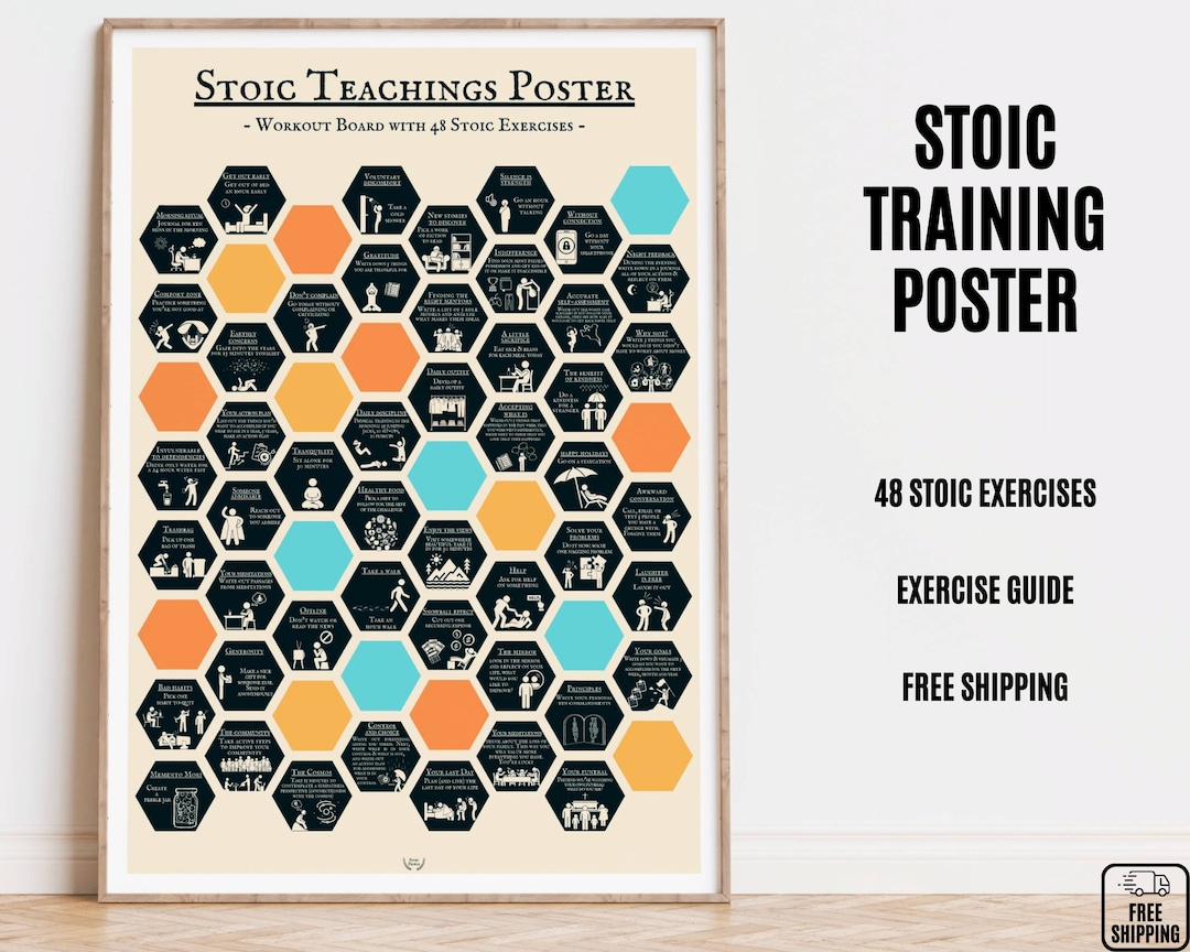 Stoic Exercises for Daily Life, Stoicism Training Board With 48 Stoic ...