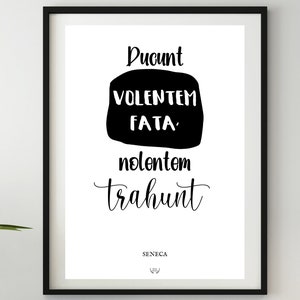 Latin Quote Wall Art Printable, Latin Print Seneca Quote Stoic Poster ...