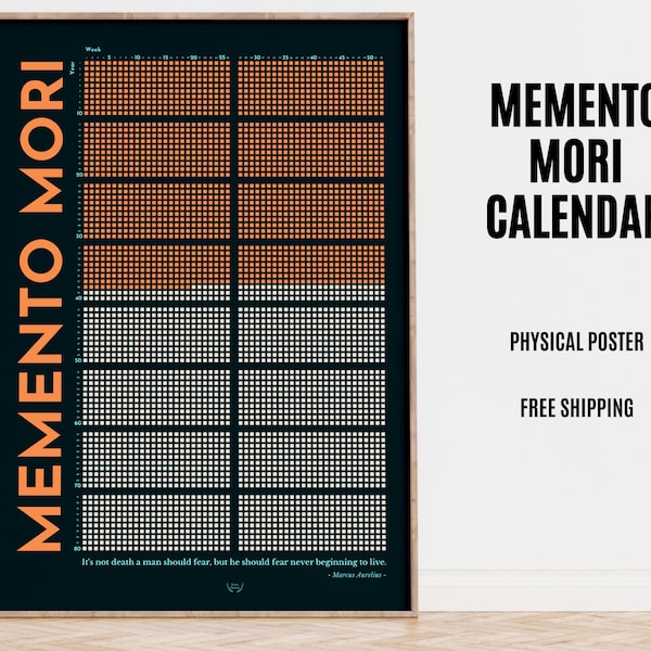 Momento Mori Life Calendar - Etsy