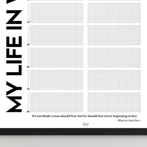 Printed Stoicism Calendar Life in Weeks Poster Memento Mori - Etsy