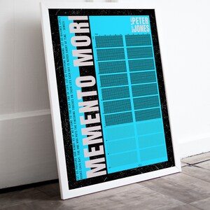 Personalized 100 Year Life Calendar Printed: Stoic Memento Mori Wall ...