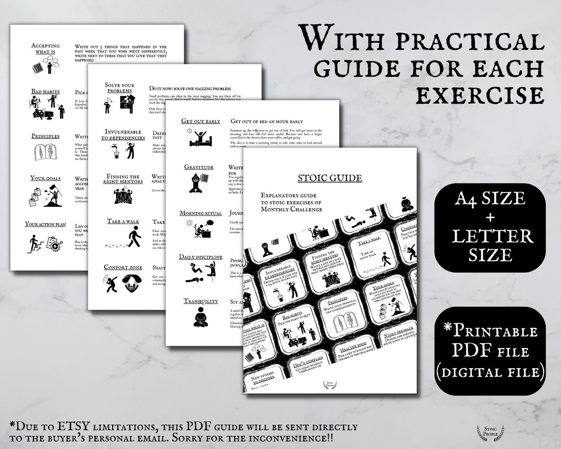 Stoicism Teachings Monthly Stoic Poster Monthly Stoic Board - Etsy