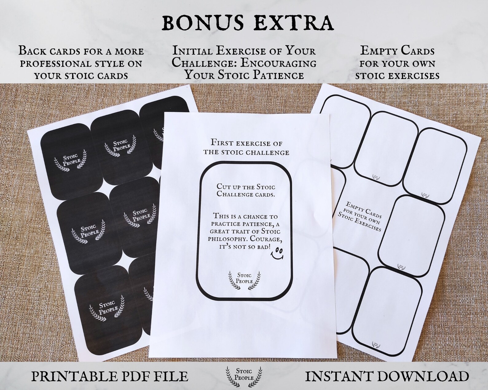 Stoic Practice Card Deck Stoicism Cards Game Daily Stoic | Etsy