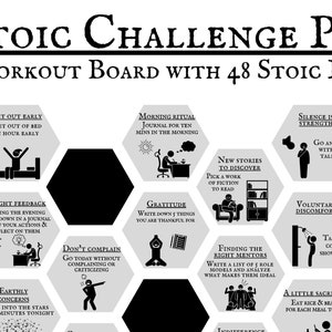 Stoic Training Poster: 48 Daily Practices (instant Download) - Etsy