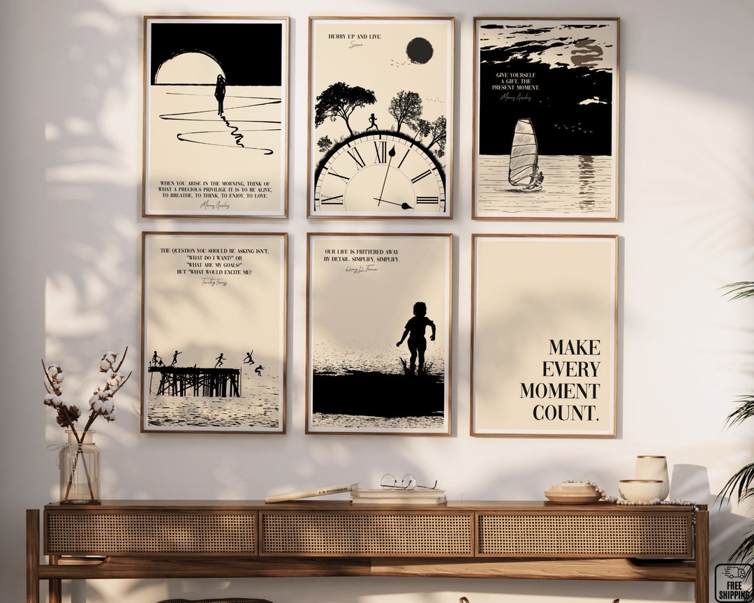 Stoic Art Set of 6 Stoic Print Posters | Stoic Quote Art Print Gallery ...