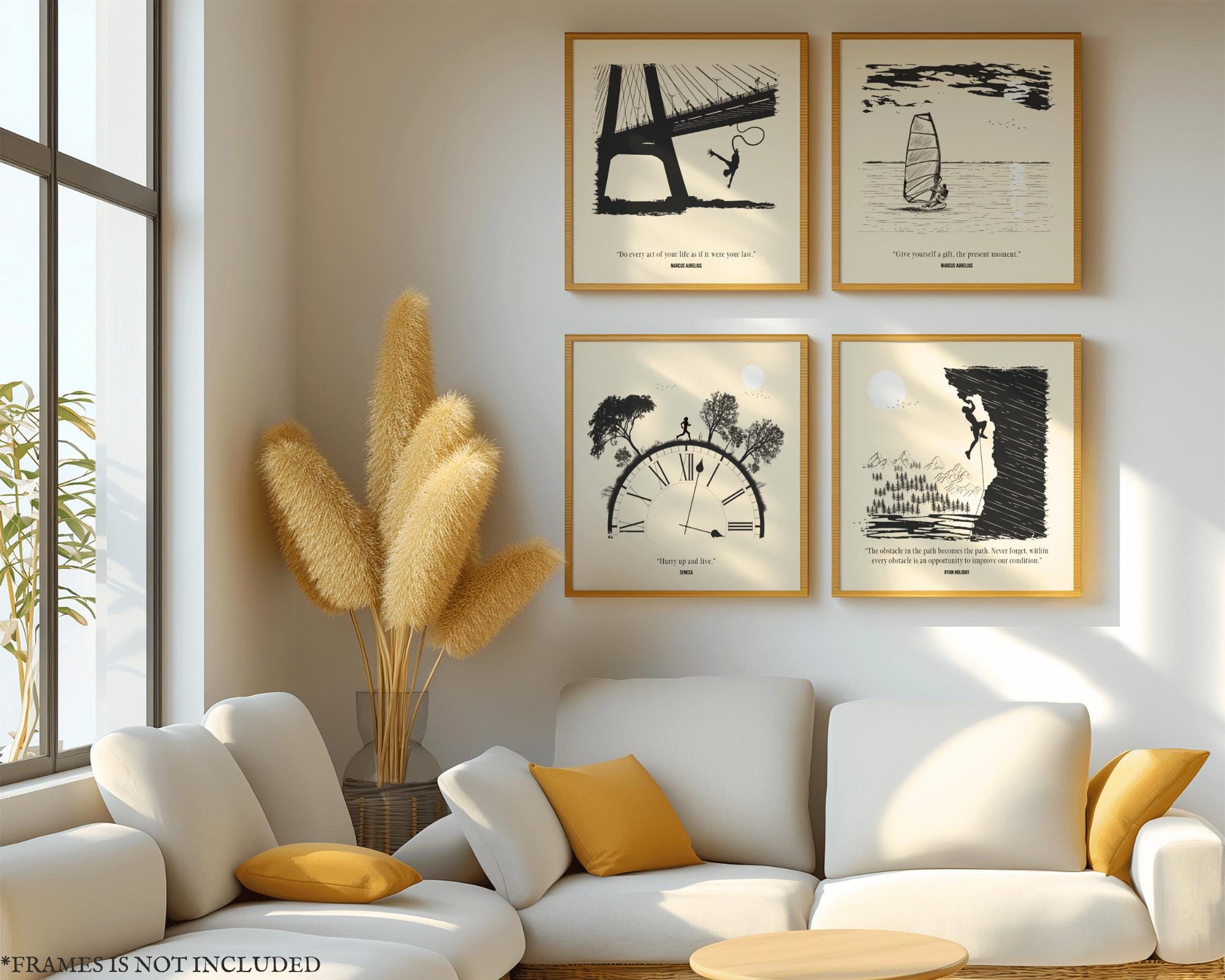 Stoicism Quote Art Print Set: Modern Philosophy Home Decor - Etsy