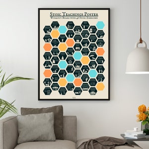 Stoicism Exercises Board Stoic Training Poster 48 Daily | Etsy