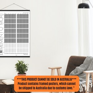 Customized Memento Mori My Life in Weeks Calendar Print With Magnetic ...