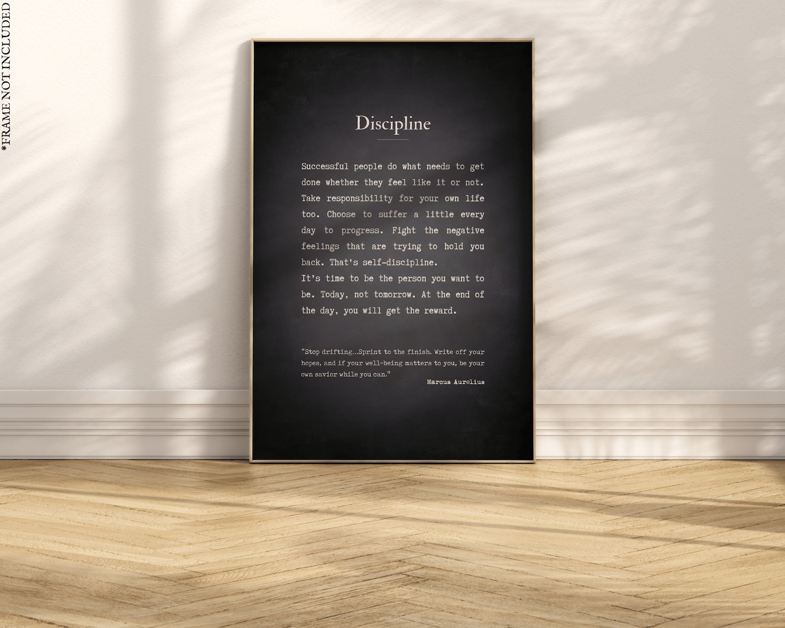Stoic Discipline Quote Poster: Marcus Aurelius Print - Etsy
