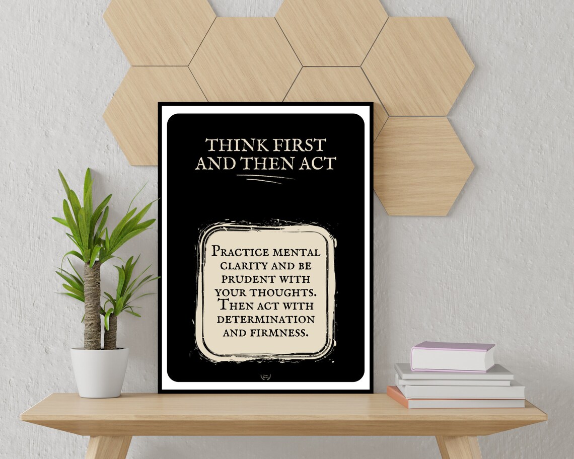 Self-reflection Quote Growth Mindset Poster Stoic Rules for | Etsy