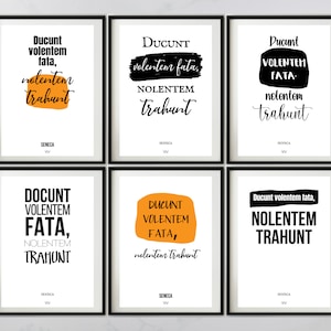 Latin Quote Wall Art Printable, Latin Print Seneca Quote Stoic Poster ...