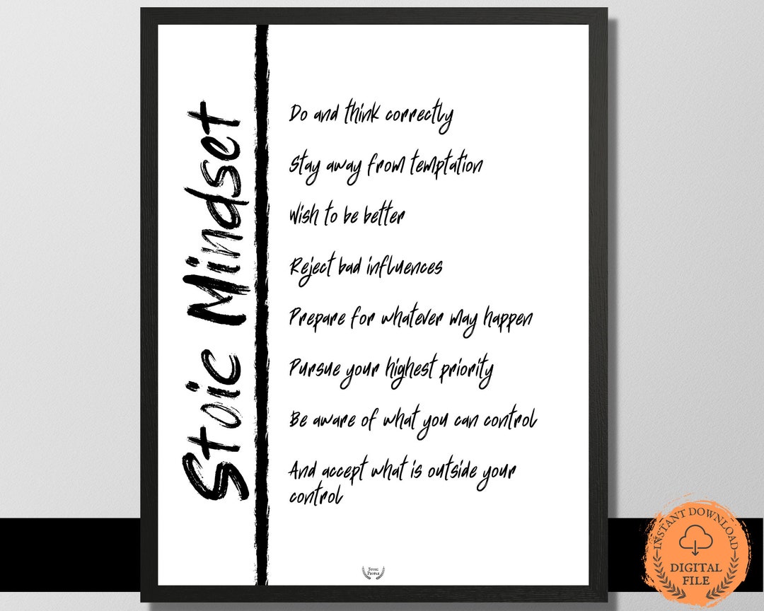 Practical Stoicism Philosophy, Stoic Mindset Poster Daily Stoic Wisdom ...