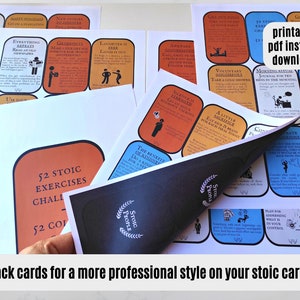 Stoic Training Cards, Stoicism Exercise Cards, 52 Daily Stoic Exercises ...