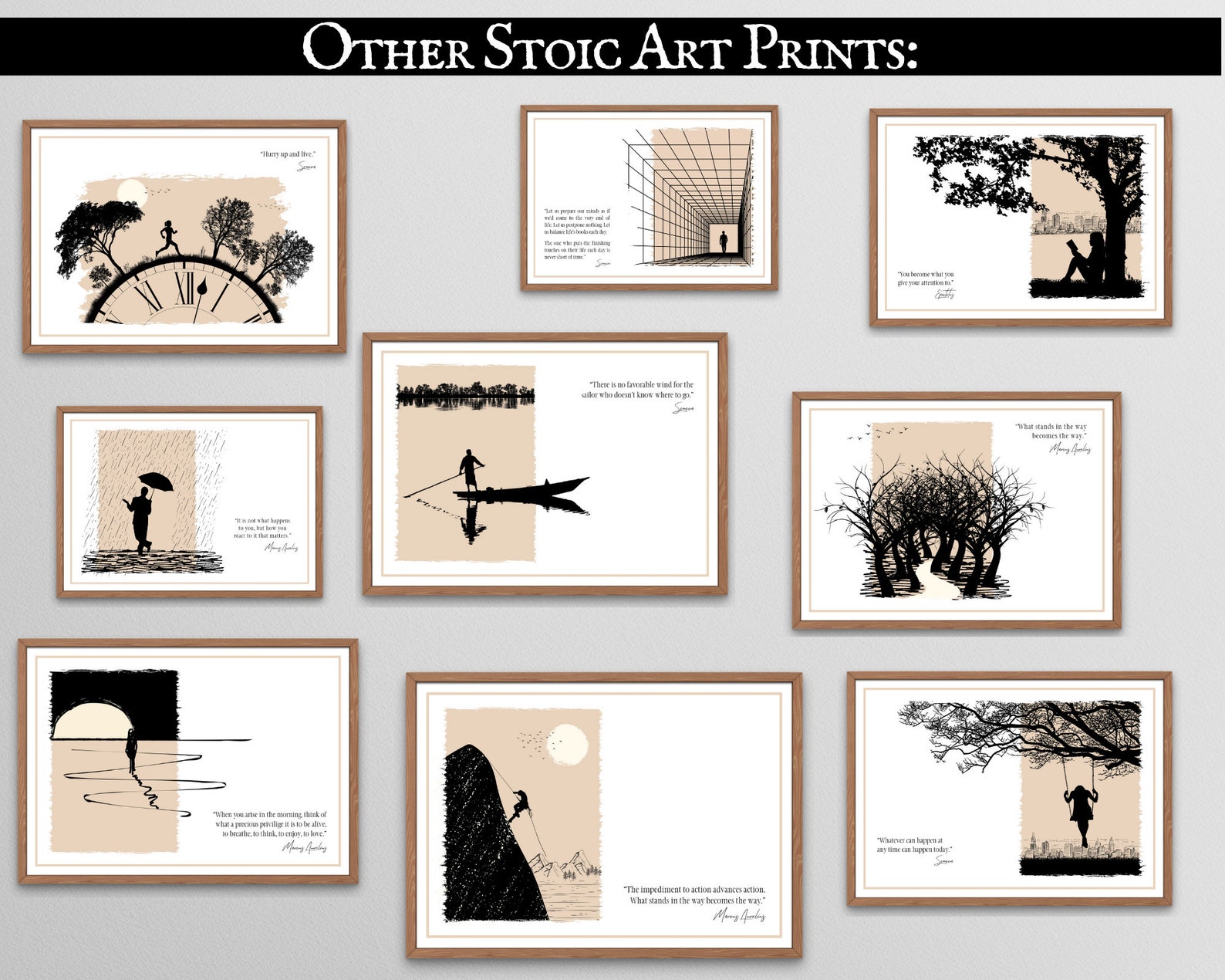 Stoic Poster Epictetus Control Quote Art Stoicism Wall Art - Etsy