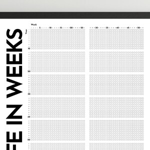 Printed Stoicism Calendar Life in Weeks Poster Memento Mori - Etsy