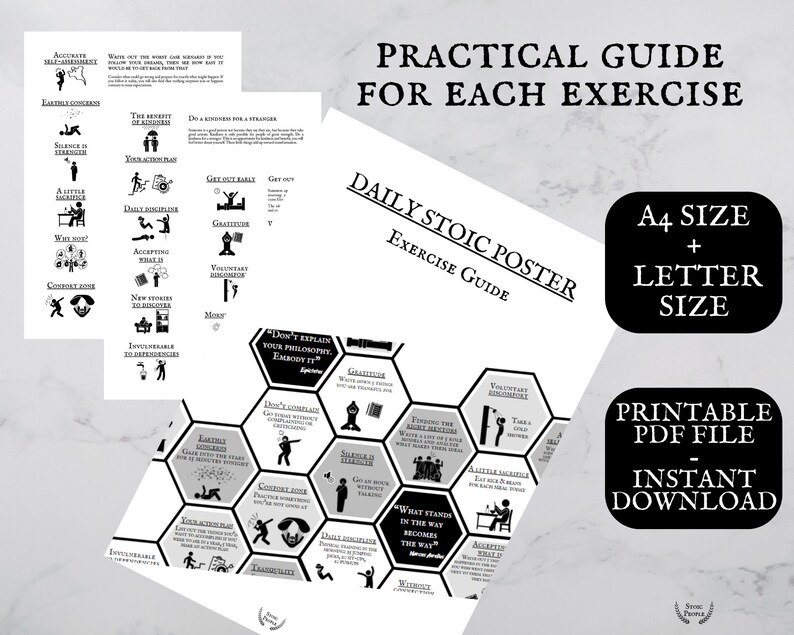 Stoicism Exercises on Stoic Training Board to Train Stoicism - Etsy