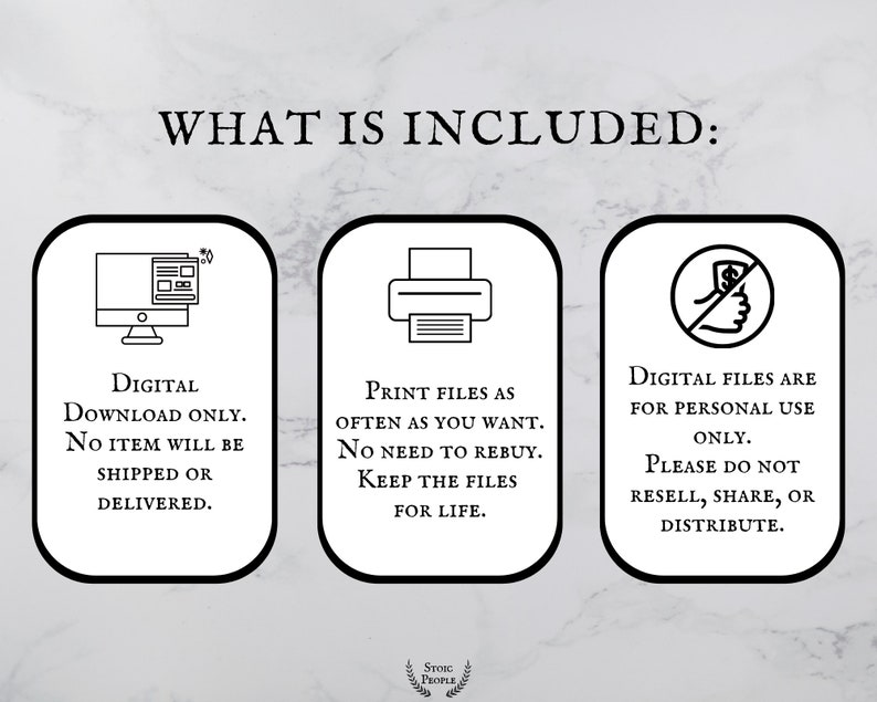 Stoic Training Poster Self Reflection Exercises to Print - Etsy