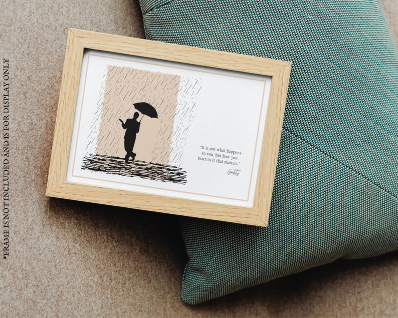 Stoic Poster Epictetus Control Quote Art Stoicism Wall Art - Etsy